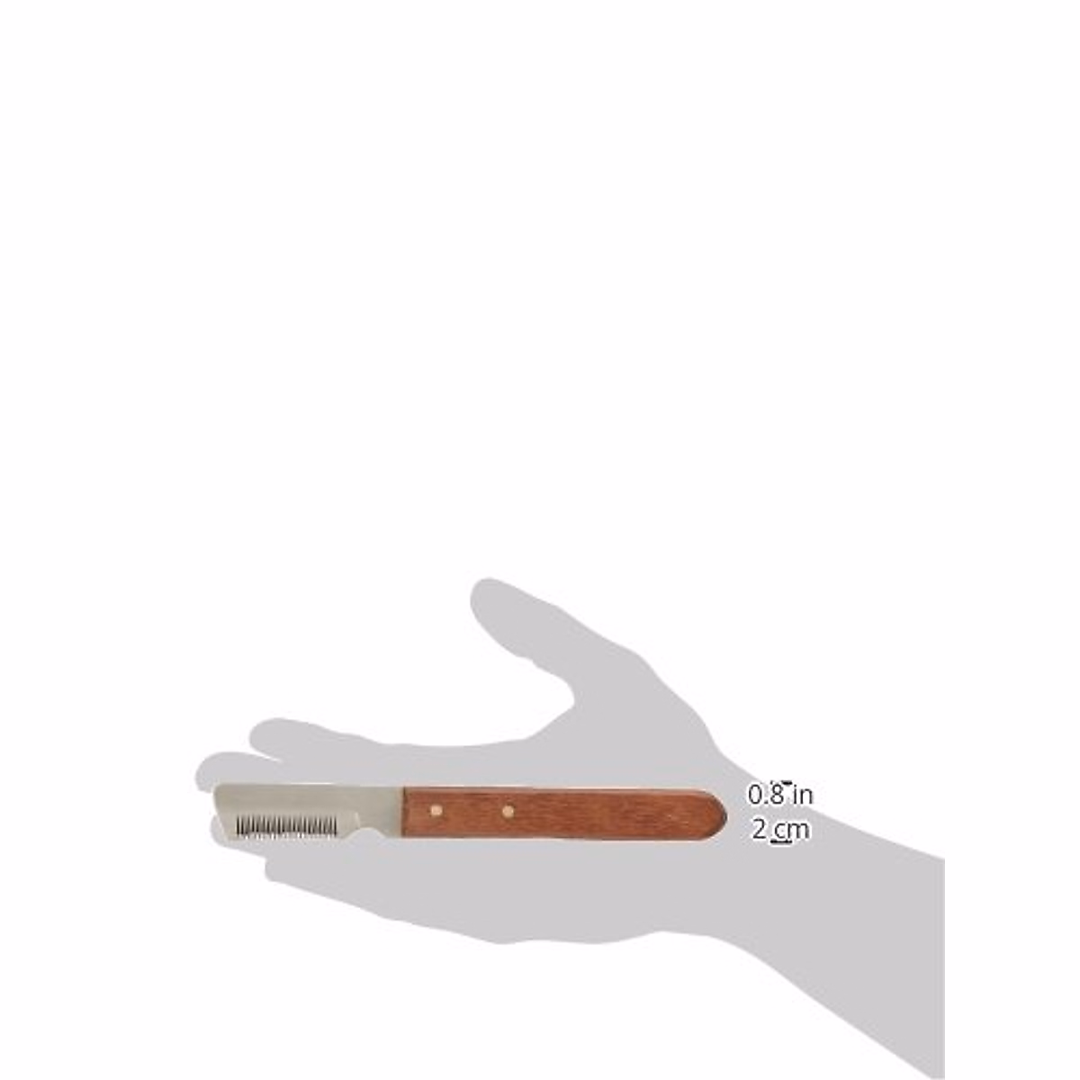 Tamsco 5-Inch Stripping Knife, Wooden Handle Wooden Handle Fine Teeth 1-Inch Blade, Ideal for Working Around The Face Hardened Stainless Steel