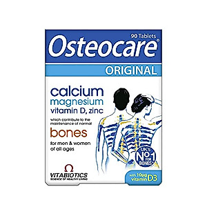 Vitabiotics Osteocare Calcium 800mg with Vitamin D3, Magnesium, and Zinc - Bone Health and Immunity Multivitamin Supplement for Men and Women - 90 Tablets