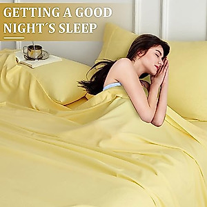 Lightweight Breathable King Sheet Set - Luxury Hotel Bed Sheets for King Size Bed, 15 Inch Extra Deep Pocket Cooling Microfiber Sheets, Soft Silky Wrinkle Free Oeko-Tex Sheets 4 Piece