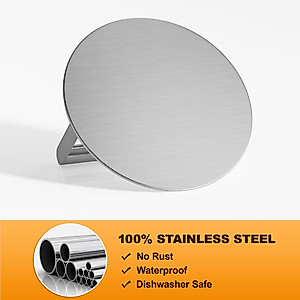 niffgaff Stainless Steel Burger Press, 5.5 Inch Round Burger Smasher, Nonstick Smooth Grill Press for Flat Top Skillet Grill Cooking, Flat Bottom Griddle Accessories Kit