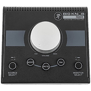 Mackie Big Knob Passive Studio Monitor Controller with 1/4" Male Phone to 1/4" Male Phone TRS Cable -5
