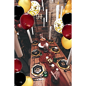 Graduation Decorations Maroon Gold 2024/Burgundy Graduation Party Decorations Burgundy Black Gold Balloons FSU/Class of 2024/Wizard Party Decorations/Burgundy Gold Birthday