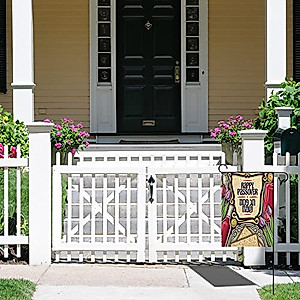 Happy Passover Garden Flag 12.5x18'' Double Sided Passover Decoration for Home Passover Decor Haggadah Passover Seder Plate Decoration Yard Lawn