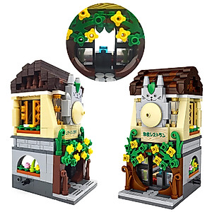 Seyaom Japanese Street View Shop Bricks, Mini DIY Building Blocks Model MOC Construction Toy. (Not Compatible with Small Particle Bricks) (Japanese Restaurant)