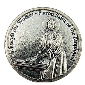 Catholic Archangel Saint St Joseph the Worker Patron of the Employed Pocket Token
