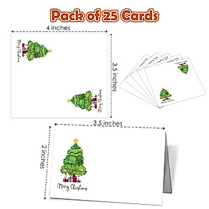 25 Pack Place Cards, Editable Name Cards for Table Seating, Christmas Holiday Party Tent Style Cards for Baby Shower, Birthday Party, Party Decoration and Supplies-LE05