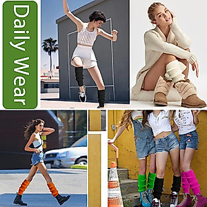 Pink Leg Warmers,Leg Warmers for Women 80s,80s Workout Costumes for Women,Neon Leg Warmers,80s Costumes for Women,Leg Warmers,Ankle Warmers,Halloween Costume for Women,80's Accessories for Women