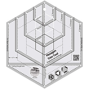 Creative Grids Hexagon Trim Tool Quilt Ruler - CGRJAW4