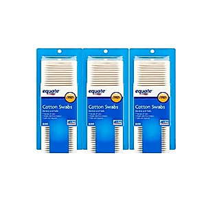 Equate Cotton Swabs, Gentle, Hygienic and Safe, 500 Count (PACK OF 3)