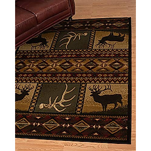 United Weavers of America Affinity Collection Hunter's Dream Rug - 1 ft. 10in. x 7ft. 2in., Brown, Decorative Rug, Lodge Style, Modern Indoor Rug
