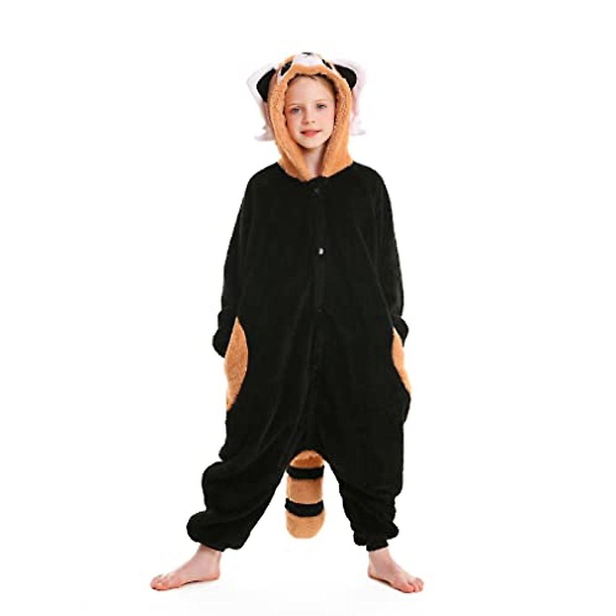 CuteOn Raccoon Onesie for Girls Boys Animal Costume Halloween Christmas for Height 130cm