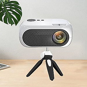 Projector, (U.S. Standard) LED Portable Mini Projector HD 1080P Projector U Disk Plug-in Card, Home HD Projector, with Tripod, External Audio Connection, Family Wonderful Gifts