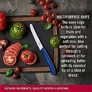 Victorinox Swiss Classic Tomato and Table Paring Knife, 4.3 inches, Blue
