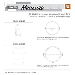 Classic Accessories Water-Resistant 19 Inch Round Smoker Grill Cover