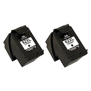 SuppliesMAX Remanufactured Replacement for HP Envy 5540/5545/5640/5660/5665/7640/7645/8000/8005 Black High Yield Inkjet (2/PK-600 Page Yield) (NO. 62XL) (C2P05AN_2PK)