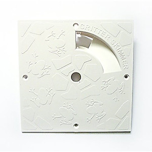 Critter Skimmer 10-Inch Square Pool Skimmer Cover, White