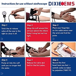 Dixie EMS Blood Pressure and Sprague Stethoscope Kit - Royal Blue