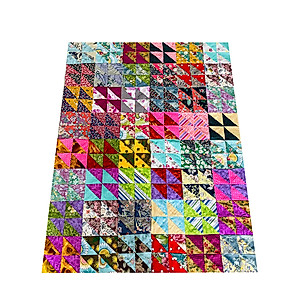 LUMANSUO 50pcs 10" x 10" Cotton Quilting Fabric Squares Fat Quarter Bundles Fabric for DIY Craft Patchwork,Floral