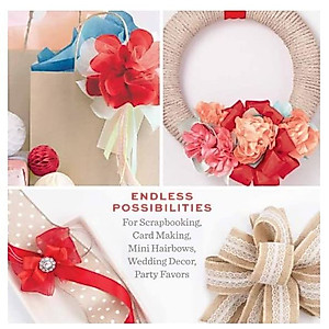 Bowdabra Designer Bow Maker Kit, Large Bundle with 100yd Gold Bow Wire for Creating Gift Bows, Swags, Decorations, Hair Bows, Party Favors, Corsages