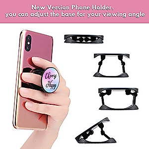 6 Pieces Foldable Expanding Stand Holder Inspirational Quote Phone Grip Socket Holder Finger Stand Holder Kickstand Grip for Smartphone and Tablets