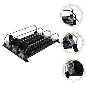 Baluue 3pcs Drink Pusher Mini Drinks Freezer Organizer Soda Bottle Dispenser Drink Propeller Vending Machine Glide Soda Bottle Organizer Stainless Steel Shelf Automatic Shelf Drink Puller