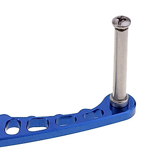 Leefasy 1 Piece New Replacement Fishing Reel Handle Metal Rocker Arm DIY Tackle, Blue