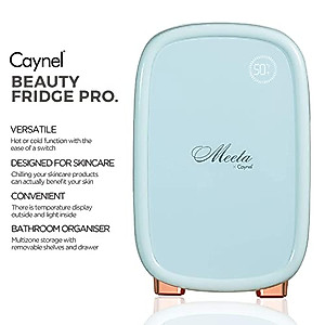 CAYNEL Beauty Mini Fridge 12Liter Smart breathing light display for Skincare& Cosmetics,Breast Milk,Portable Compact Personal Makeup Fridge 100% Freon-Free…