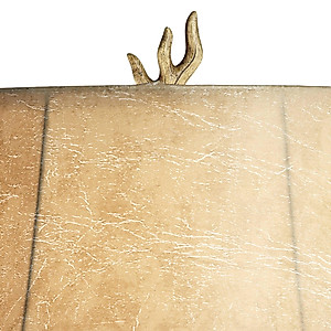 John Timberland Boone Rustic Western Table Lamps 27.5" Tall Set of 2 with USB Charging Port Natural Antler Bell Shade Decor for Living Room Bedroom House Bedside Nightstand Home Office