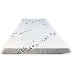 OrganicTextiles Organic Latex Crib Mattress Topper with Natural Bamboo Covering (2", Standard Crib)