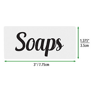 mDesign Deep Plastic Home Storage Organizer Bin - Container for Bathroom - Open Front Design - 8 Bins + 32 Labels - Clear