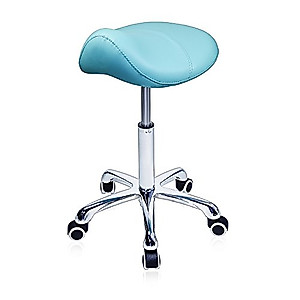 Grace&Grace Professional Saddle Stool Series Hydraulic Swivel Comfortable Ergonomic with Heavy Duty Metal Base for Clinic Dentist Spa Massage Salons Studio