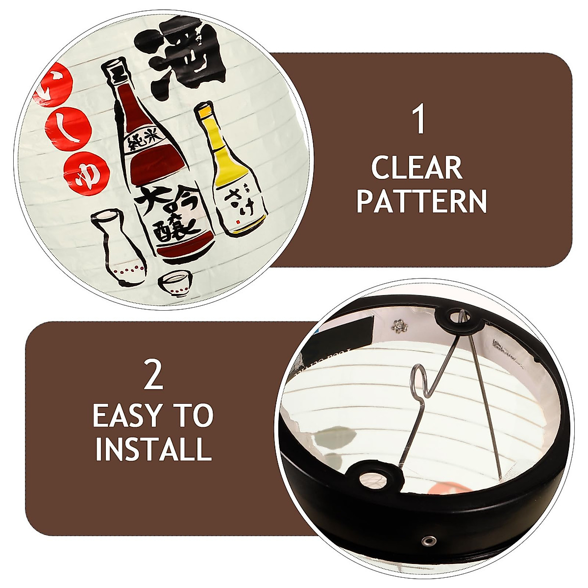 OSALADI Japanese Outdoor Hanging Lantern Sushi Restaurant Pendant Light Shade for Sushi Party Hotel Decor