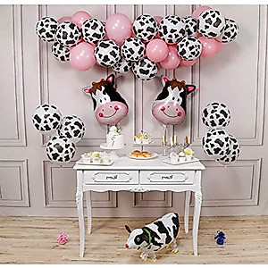5 Pcs Walking Cow Balloons Walking Animal Balloons Farm Animal Balloon Cow Cartoon Animals Mylar Balloon Can't Float Cow Foil Balloon Kit Animal Theme Birthday Party Decoration,Cow