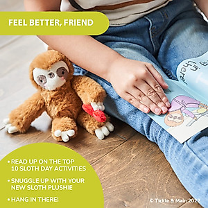 Tickle & Main Get Well Soon Gifts for Kids - Feel Like a Sloth? Feel Better Gift for Women, Men, Teens, Recovery Plush Sloth, Great After Surgery Gift