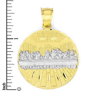 10k Yellow Gold Last Supper Pendant for Men