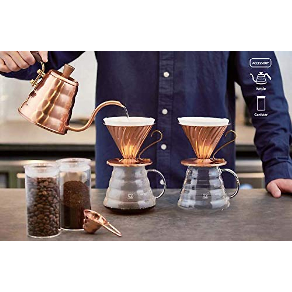 Hario V60 Glass Range Coffee Server, 600ml, Clear