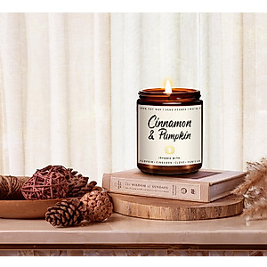 Fall Candle Set | 4pack Fall Scented Candles for Home, Scented Candles for Autumn Fall - Home Scented Candle Set, Candle Gift for Women - Scent of Wreath/Cinnamon Pumpkin/Apple Pie/Comfort