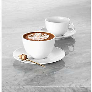 Seltmann Weiden Commercial Dinnerware, Meran Porcelain Coffee/Tea Cup Saucer, White, 6.3-Inch, Set of 6