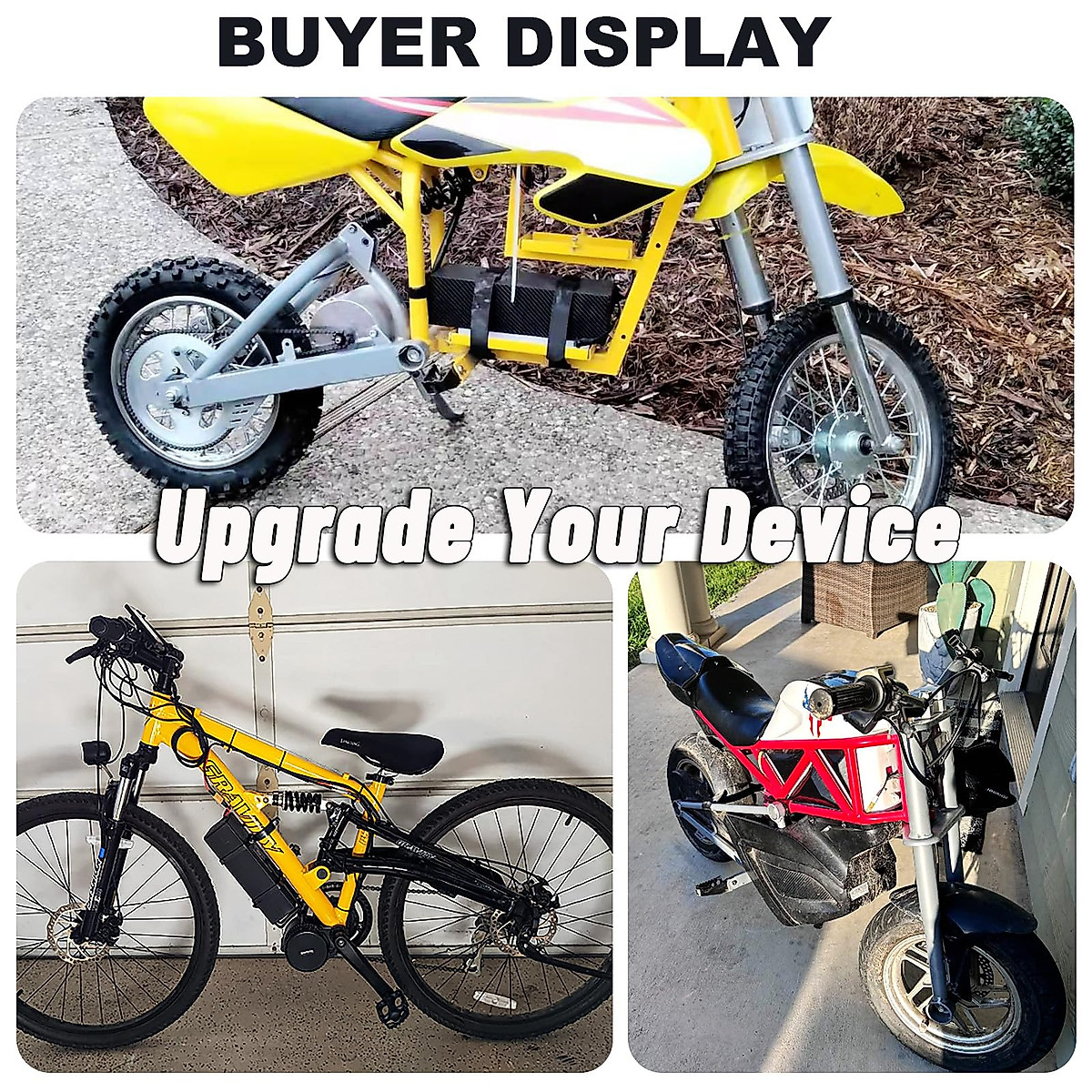 BtrPower Ebike Battery 48V 10AH Lithium Ion Battery Pack with 3A Fast Charger,20A BMS for Electric Motorcycle Scooter 250W 500W 700W Motor