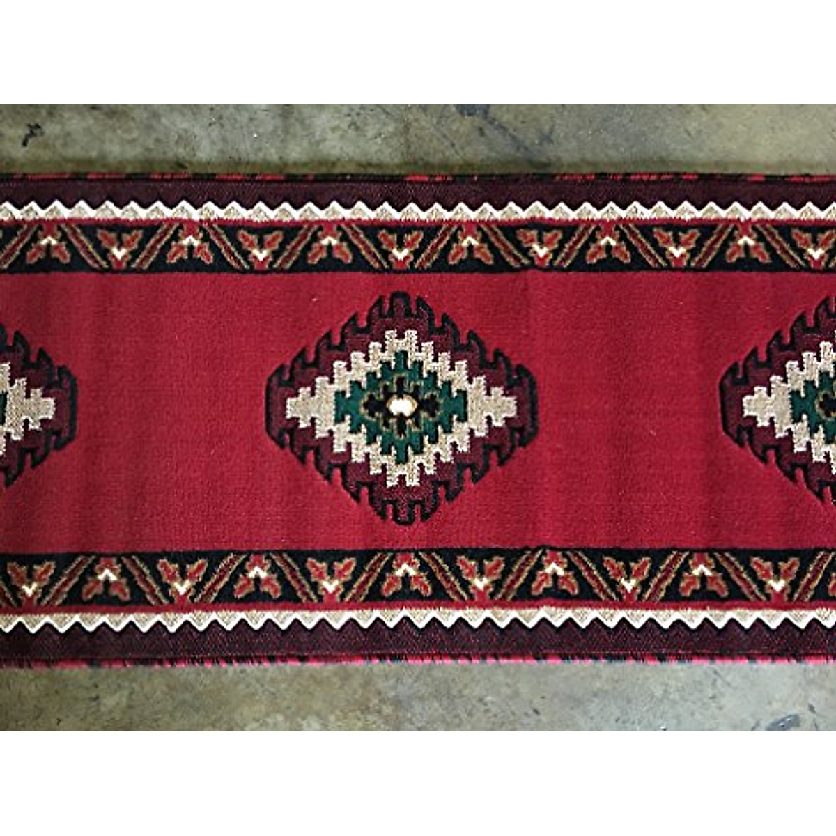 South West Native American Runner Area Rug Red Design D143 (2ft.x7ft.)