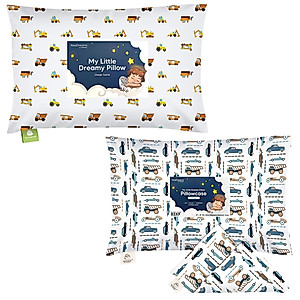 KeaBabies Toddler Pillow with Pillowcase Toddler Pillowcase for 13X18 Pillow - 13x18 My Little Dreamy Pillow - Organic Toddler Pillow Case for Boy, Kids