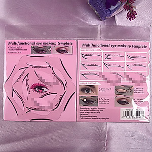 ASDGA Professional Eyeliner Stencil Eyeshadow Stamp Pads Auxiliary Makeup Learning Tool Card Beginner Beauty for Eye Artist Supplies Must Haves (2 Pcs)