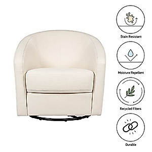 babyletto Madison Swivel Glider, in Performance Natural Eco-Twill