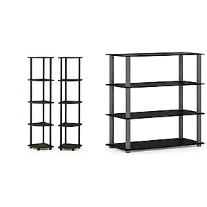 Furinno Turn-N-Tube Multipurpose Display Shelves and Racks Bundle (Set of 2)