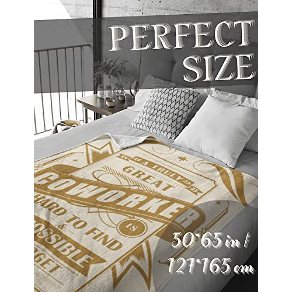 InnoBeta Coworker Employee Colleague Appreciation Gifts Flannel Fleece Blankets Throws, A Truly Great Coworker, Leaving Farewell New Job Presents for Men/Women/Boss (50"x 65") - Yellow