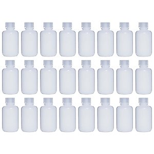 LUERFLEX 125ML 4OZ Nature Narrow Mouth HDPE Plastic Reagent Bottles with Caps Pack of 24