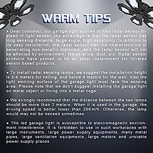 2 Pack Motion Sensor Garage Light, 150W Garage Light with Motion Sensor, 15000LM Garage Lights Ceiling Led Indoor, Ultra Bright Garage Motion Light with 5 Adjustable Panels for Attic, Basement