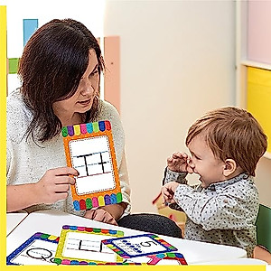 Alphabet Bulletin Board Set, 37 PCS ABC Wall Decorations 26 Upper/Lower Case Letters plus 0-10 Numbers Small Posters for Preschool, Kindergarten Classroom Playroom Bedroom Decorations for Students