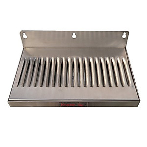 6" x 12" Stainless Steel Wall Mount Draft Beer Drip Tray