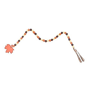 GOOHOCHY Twine Tassel Beads House Decorations for Home Colorful Decor Halloween Decor Wood Bead Wall Hanging Wooden Beach Sign Farmhouse Bead Garland Halloween Season Bead Garland Wood Tray
